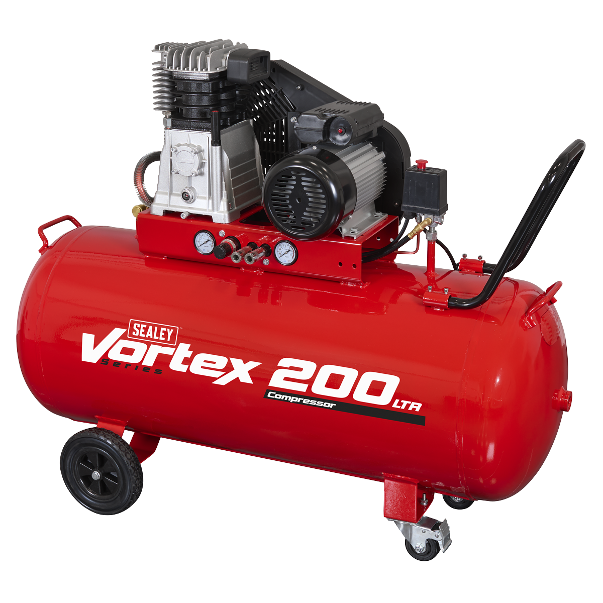 Sealey SAC1203B 200L Belt Drive Air Compressor with Cast Cylinders ...