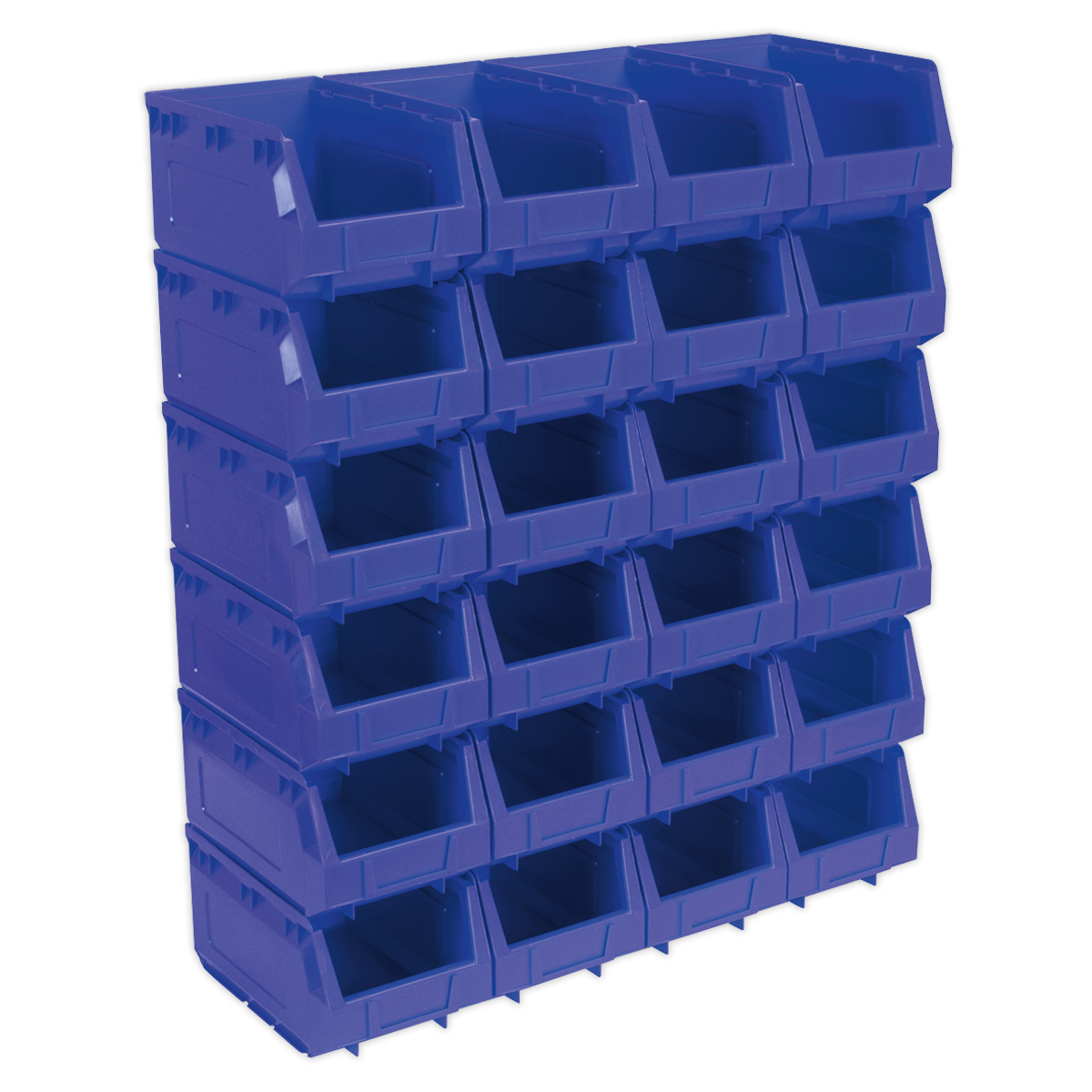 Sealey TPS324B Plastic Storage Bin 150 x 240 x 130mm Blue - Pack of 24 ...